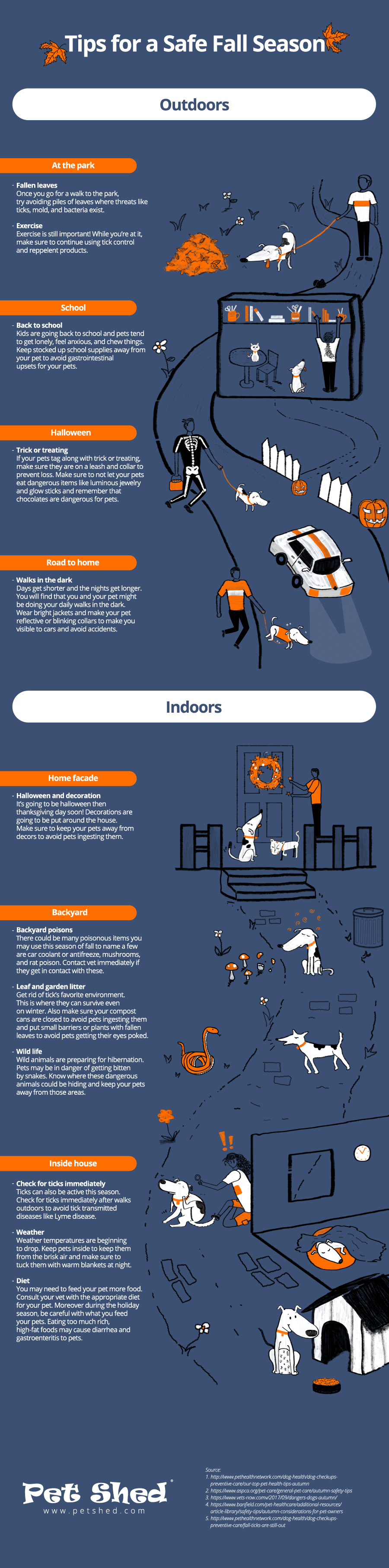 Infographic: 12 Tips for a Safe Fall Season - Pet Shed